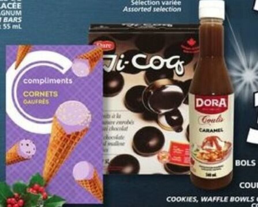 IGA: Dare Ti-coq, Traditions Cookies, Compliments Waffle Bowls Or Cones ...